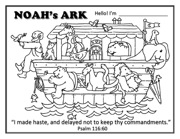 Coloring Page - Noahs Ark | PDF