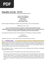 Ra No. 10173 - Data Privacy Act of 2012 | PDF