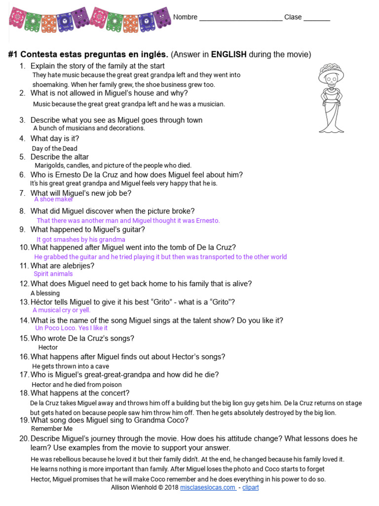 Kami Export - Coco - Questions and Answers | PDF