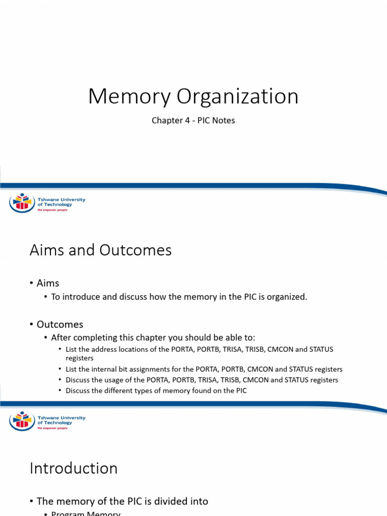 DEL216D - PIC Chapter 4 | PDF | Computer Memory | Input/Output