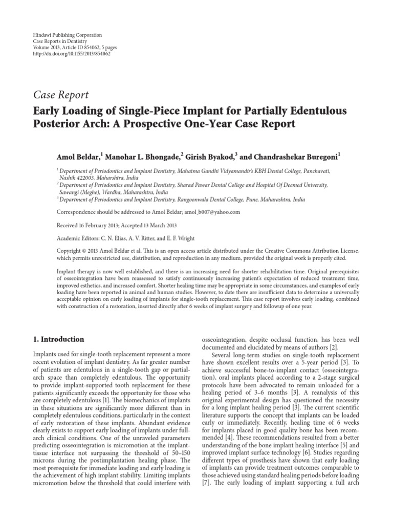 Crim - Dentistry2013 854062 | PDF | Dental Implant | Dentistry Branches
