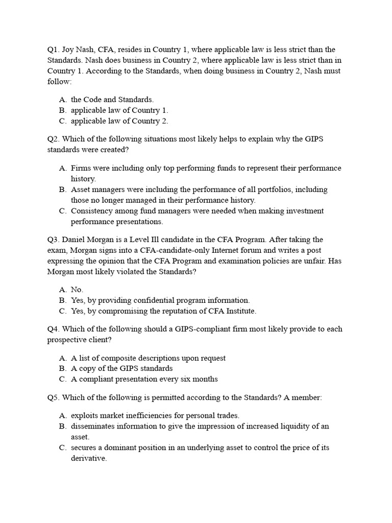 Sample Mock 1 | PDF | Financial Economics | Private Sector