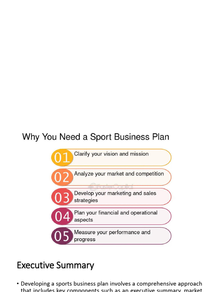 Lesson 3 Developing A Sports Business Plan | PDF | Marketing | Investing