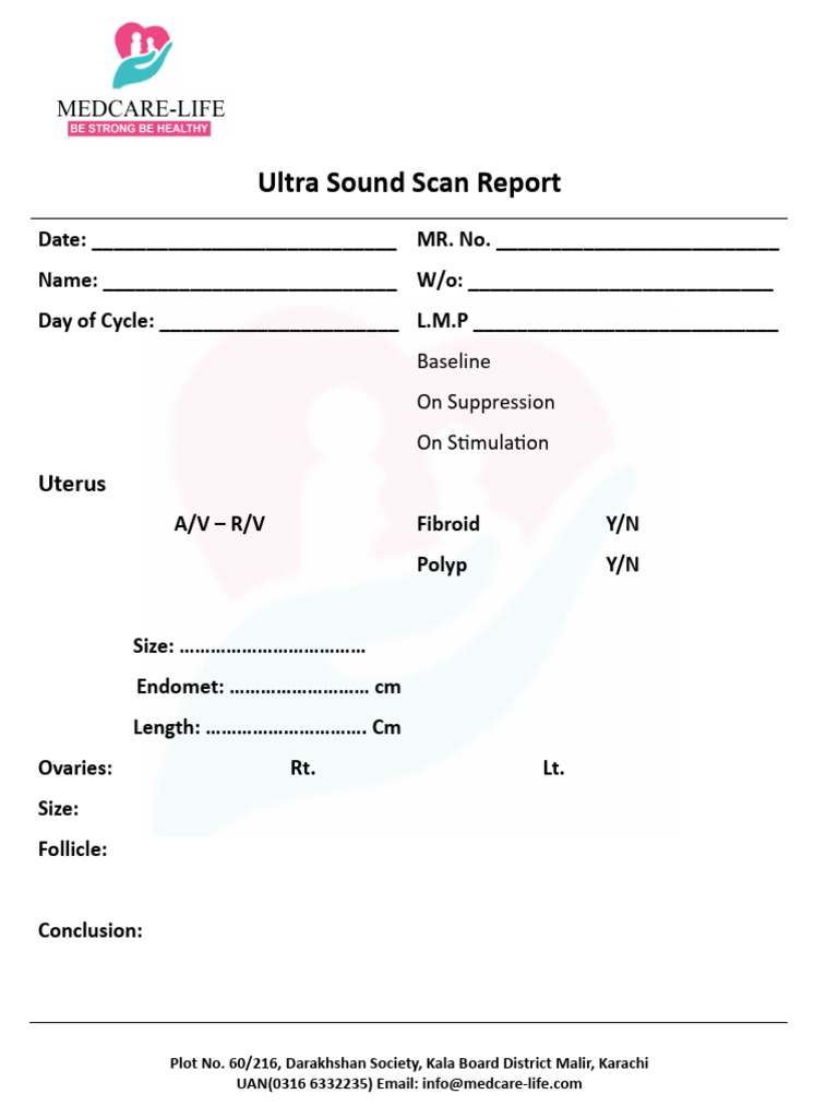 Ultrasound Scan Report | PDF