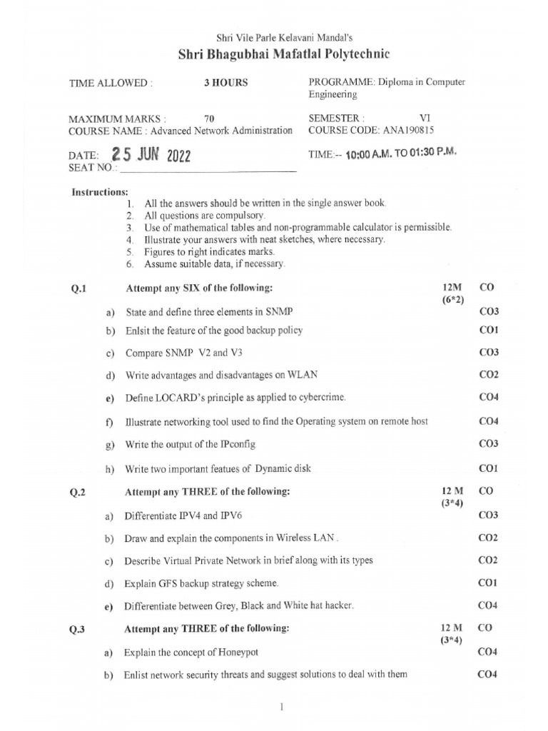 6 Cse Paper 2022 Final | PDF