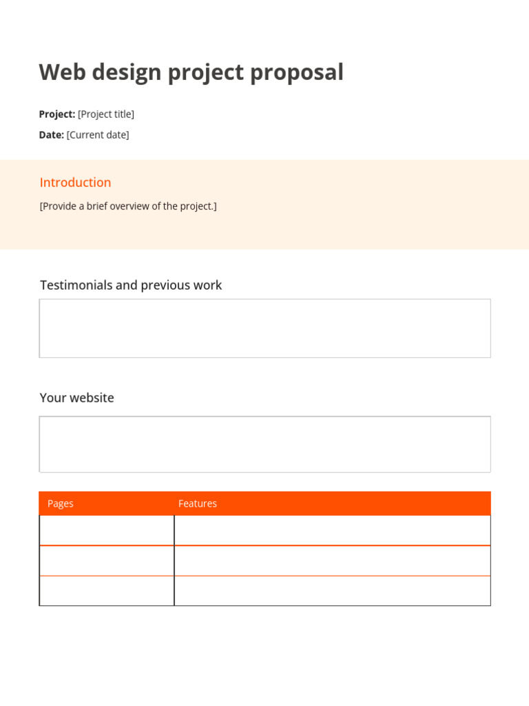 Web Design Project Proposal Template | PDF