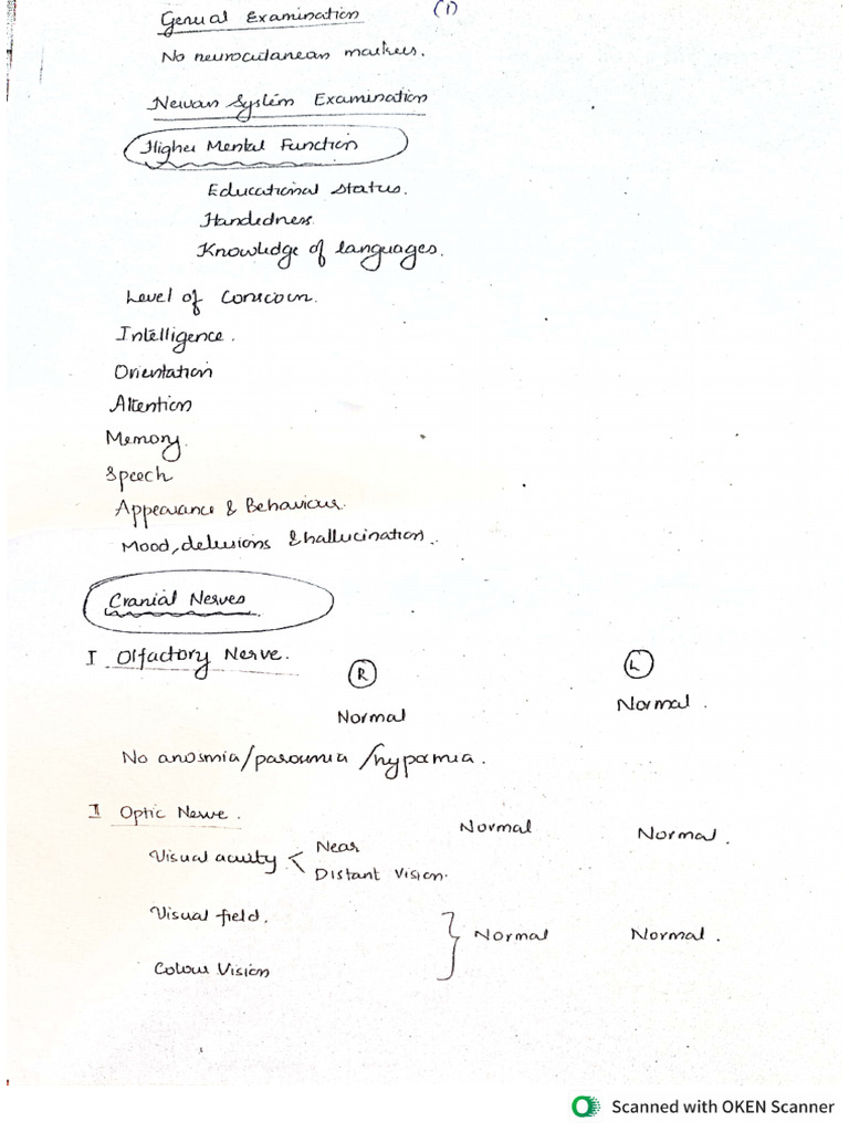 Neuro Ex Format | PDF