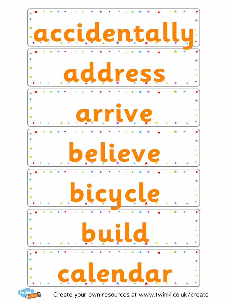 T CR 23677 Yr 3 Tricky Words | PDF