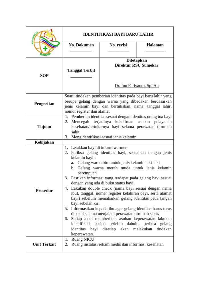 Identifikasi Bayi Baru Lahir | PDF
