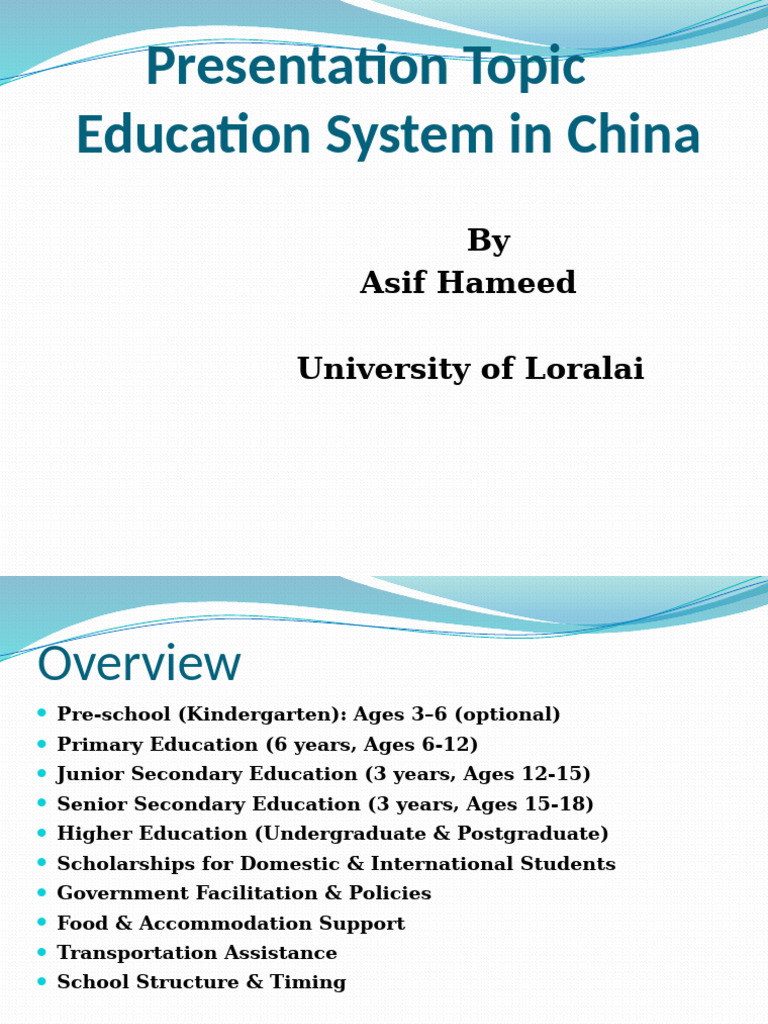 Asif Presentation Dr. Ayaz | PDF | Curriculum | Educational Stages