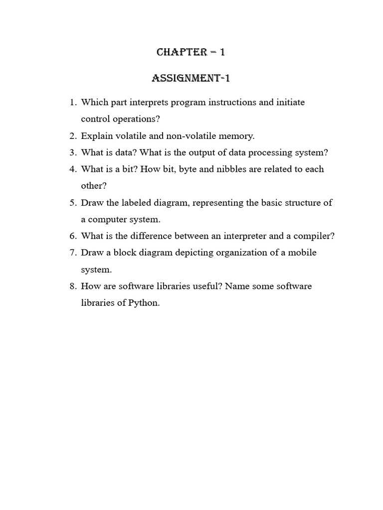 Chapter 1 (XI) | PDF