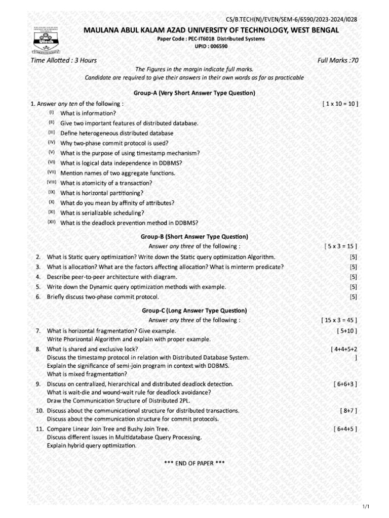 6590-PEC-IT601B-QP - Even 2024 | PDF