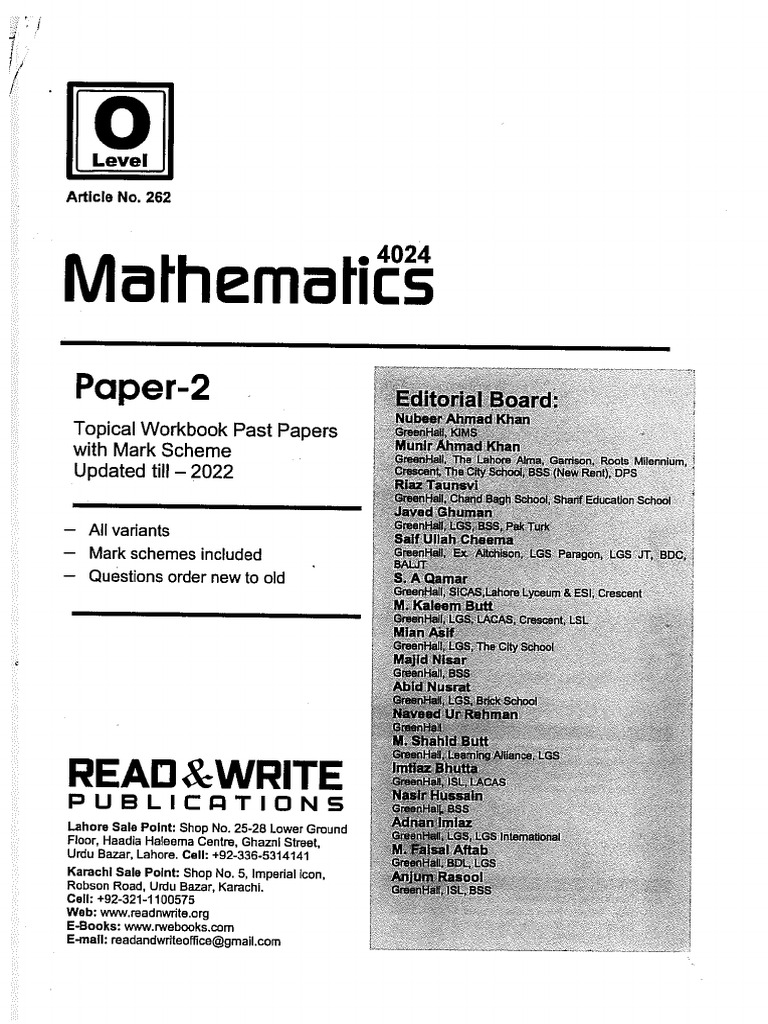 New O Level Math Paper 2 Topical (1)_250228_200514 | PDF