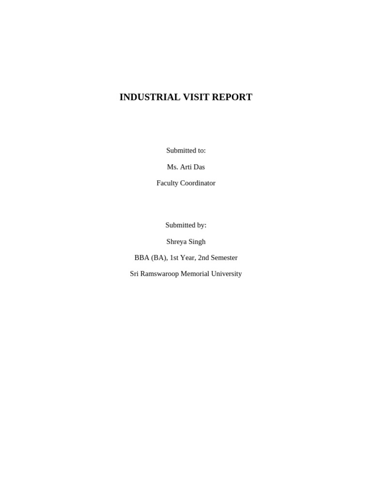 Industrial Visit Report KLFex | PDF | Business
