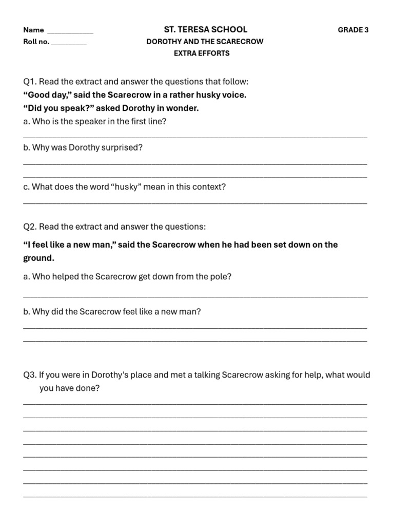 Dorothy and The Scarecrow | PDF