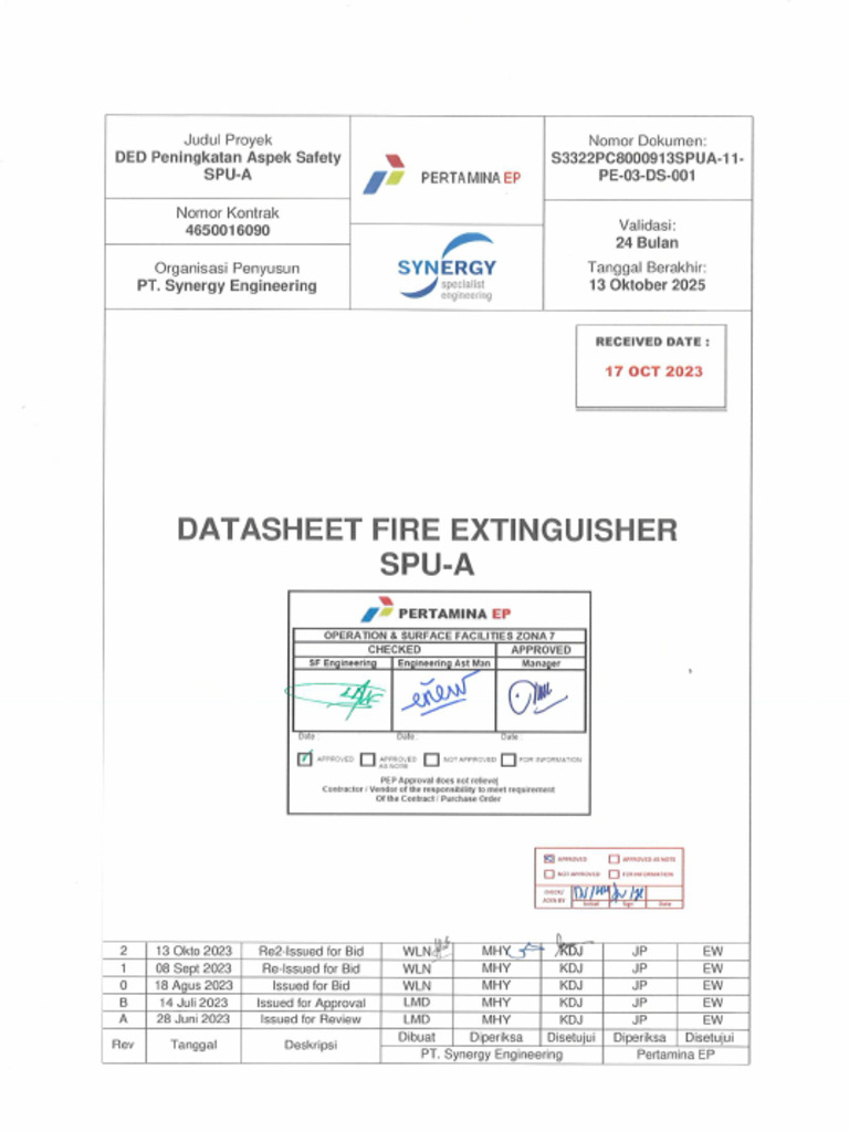 S3322PC8000913SPUA-11-PE-03-DS-001 - 2 - RIFB - APP - Datasheet Fire Extinguisher SPU-A (Final ...