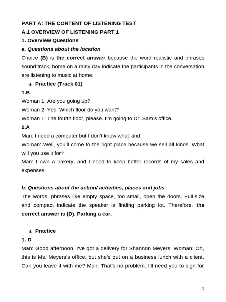 Answer Key Listening Course Book B1 | PDF | Alaska | Lizard