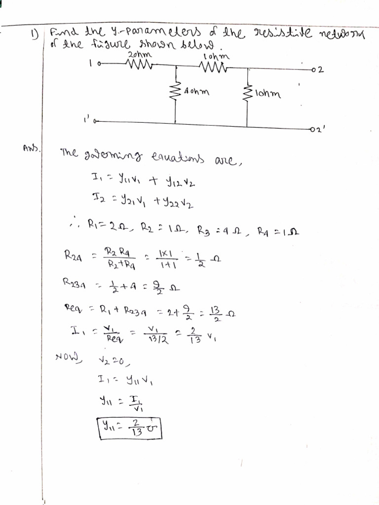 Circuit Theory Assignment 2 | PDF