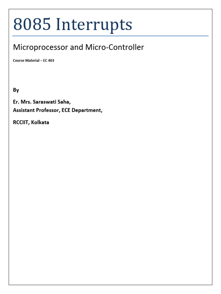 8085-Interrupts-server | PDF