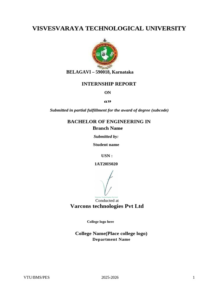 Report Format For Vtu or BMS or Pesu | PDF | Software As A Service ...