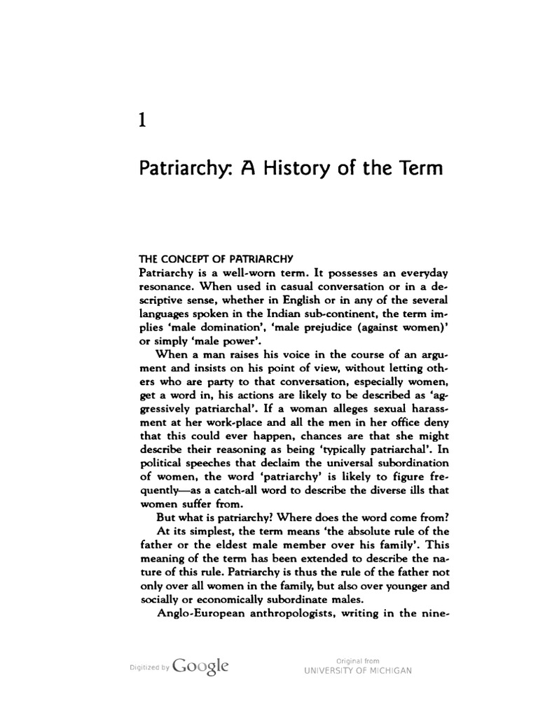 V.geetha_Patriarchy_History of the Term (1) | PDF | Patriarchy | Feminism