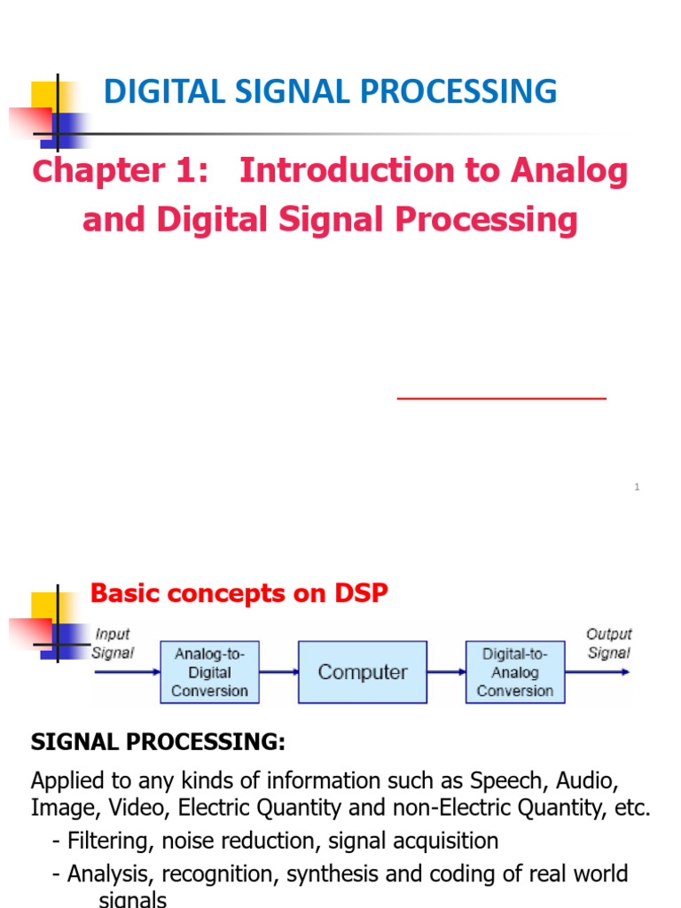 Ch1 DSP Introduction2025 | PDF | Digital Signal Processing | Discrete Time And Continuous Time