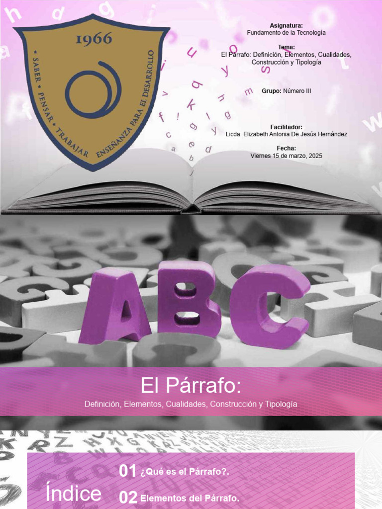 El Párrafo: Definición, Elementos, Cualidades, Construcción y Tipología ...