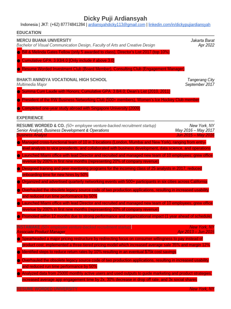 CV ATS DICKY PUJI ARDIANSYAH | PDF | Computing | Business