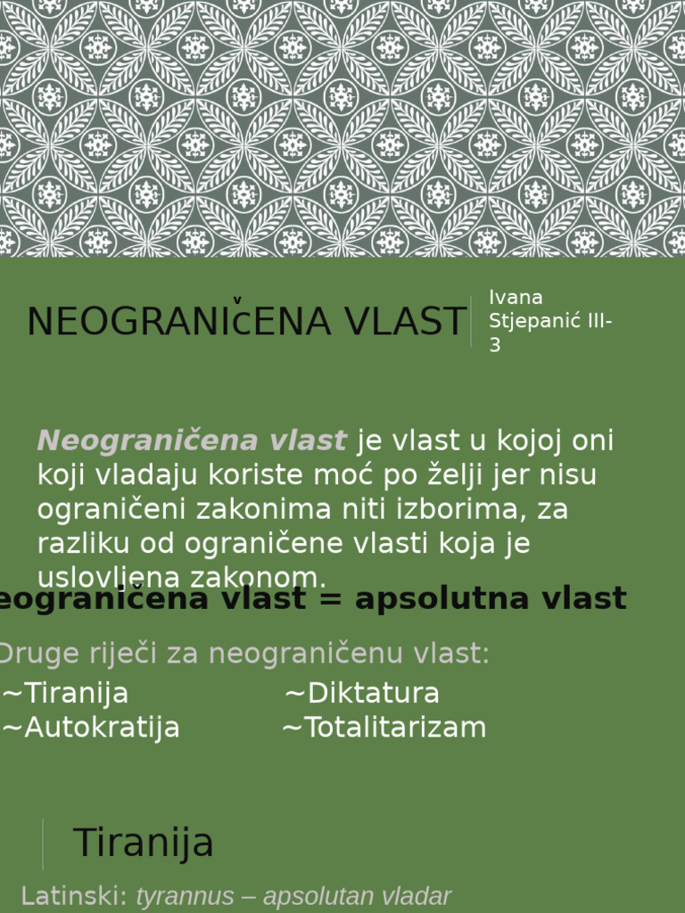 Neogranicena Vlast | PDF