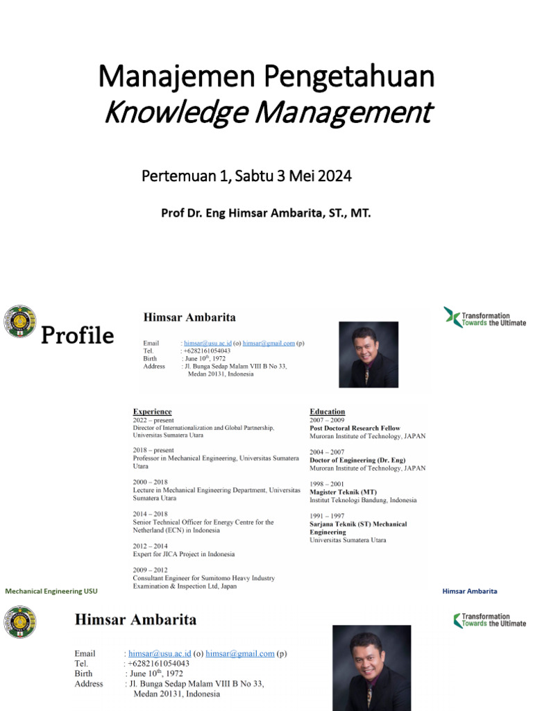 Introduction To KM | PDF | Knowledge Management | Knowledge