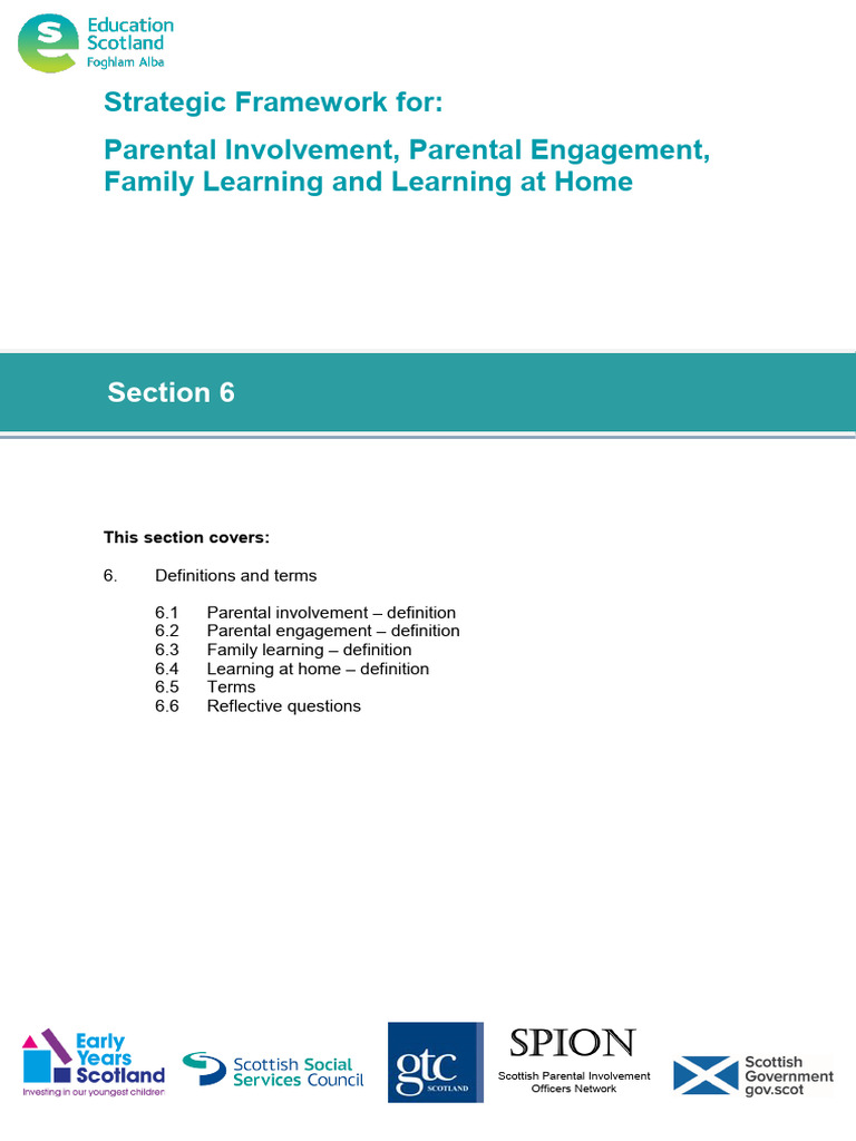 Strategic Framework For Pi Pe FL Lah Section 6 | PDF | Preschool | Learning