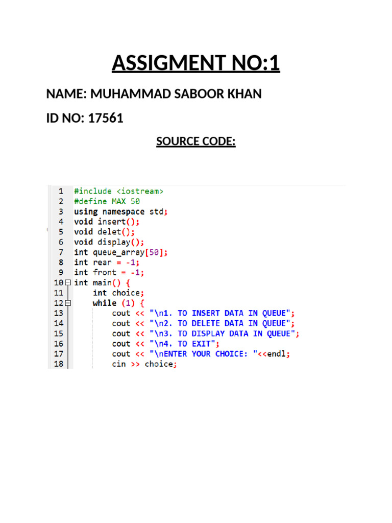 Dsa (Lab) Assig1 | PDF