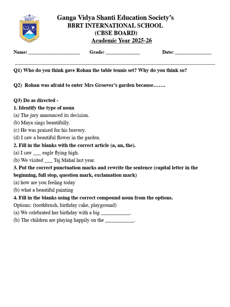 Grade 4 May Worksheet | PDF