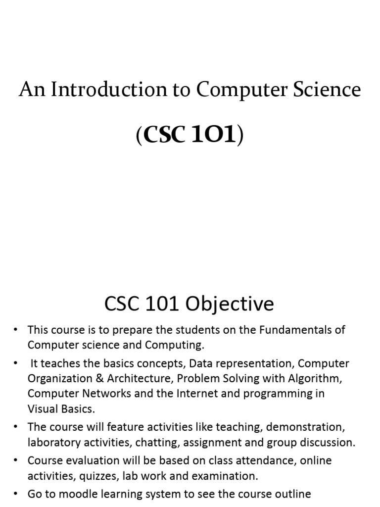 CSC 101 Compiled by SISTER IZA ??? | PDF | Central Processing Unit | Computer Data Storage