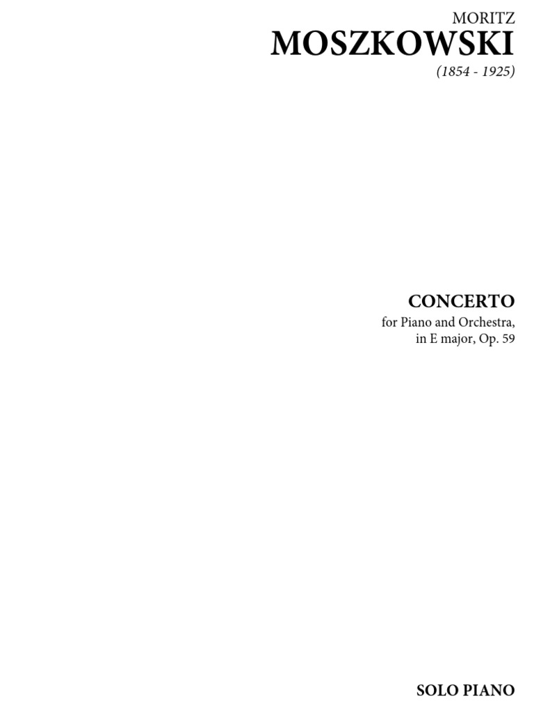 IMSLP07602 - Piano Concerto, Op.59 (Moszkowski, Moritz) | PDF