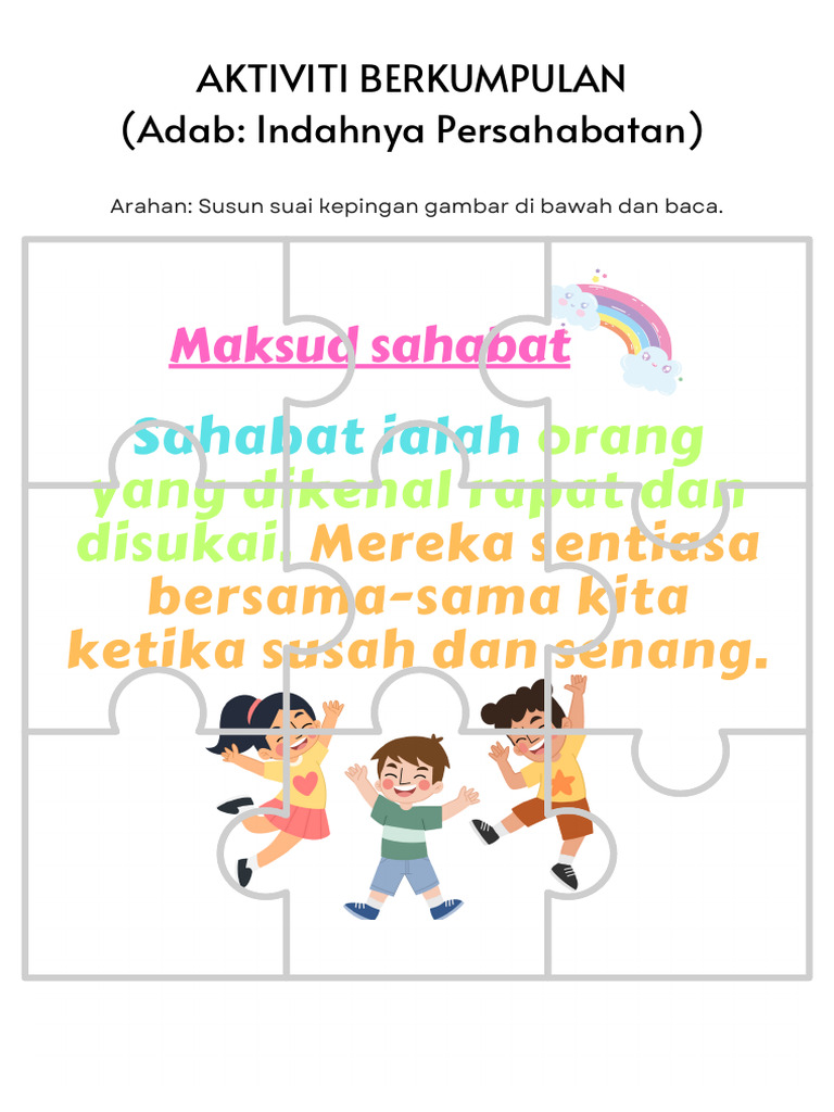 Aktiviti Maksud Sahabat Adab Tahun 2 | PDF