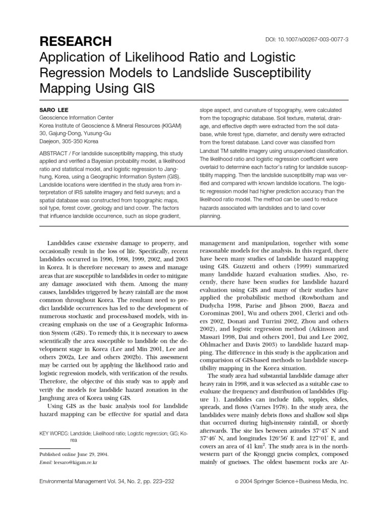 OK-LR-Saro Lee-Application of likelihood ratio and logistic regression models to landslide ...