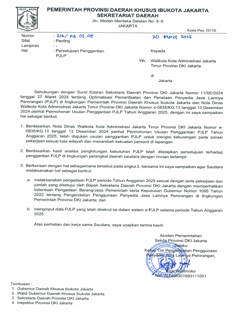 Setko Jaktim - 101 PJLP | PDF