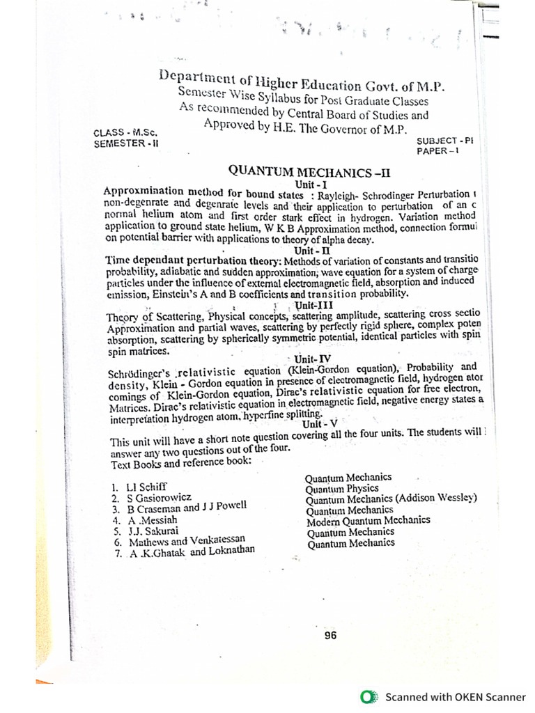 M.SC Physics 2nd Sem Syllabus | PDF