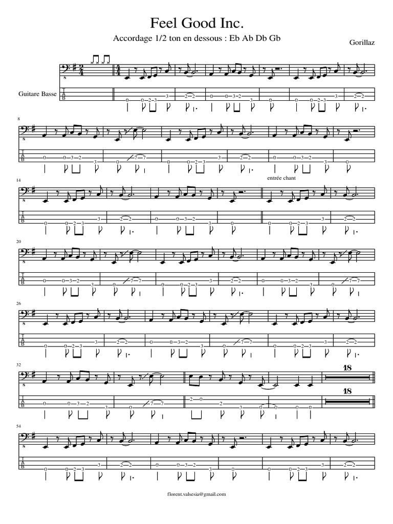 Feel Good Inc. Guitar Tabs and Chords | PDF