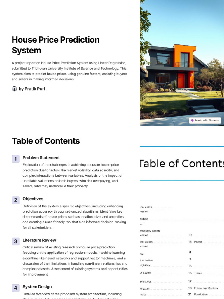 Pdfhouse Price Prediction System | PDF | Regression Analysis | Linear ...