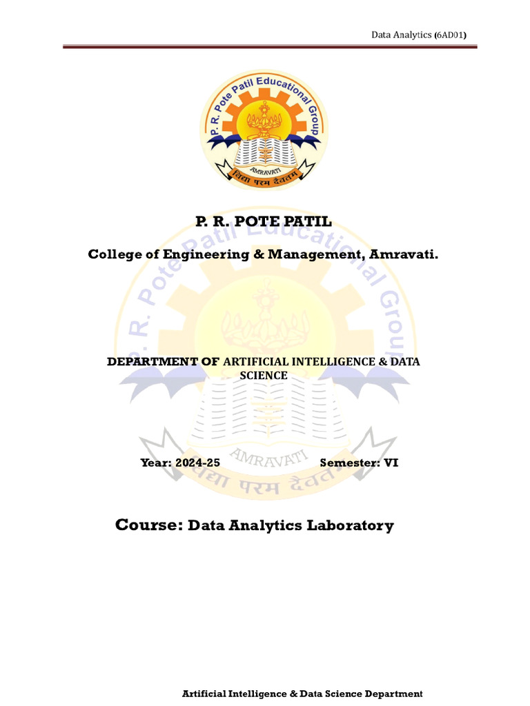 Data Analytics Lab Manual Students | PDF | Apache Hadoop | Map Reduce
