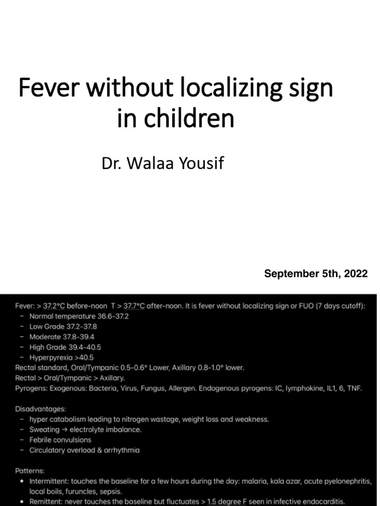 Infectious Disease 2.2 Fever Without Focus | PDF | Fever | Immunology