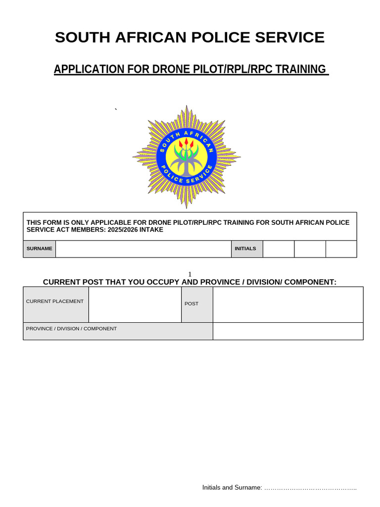 Application Form Drone Pilot Training Final | PDF | Criminal Record ...
