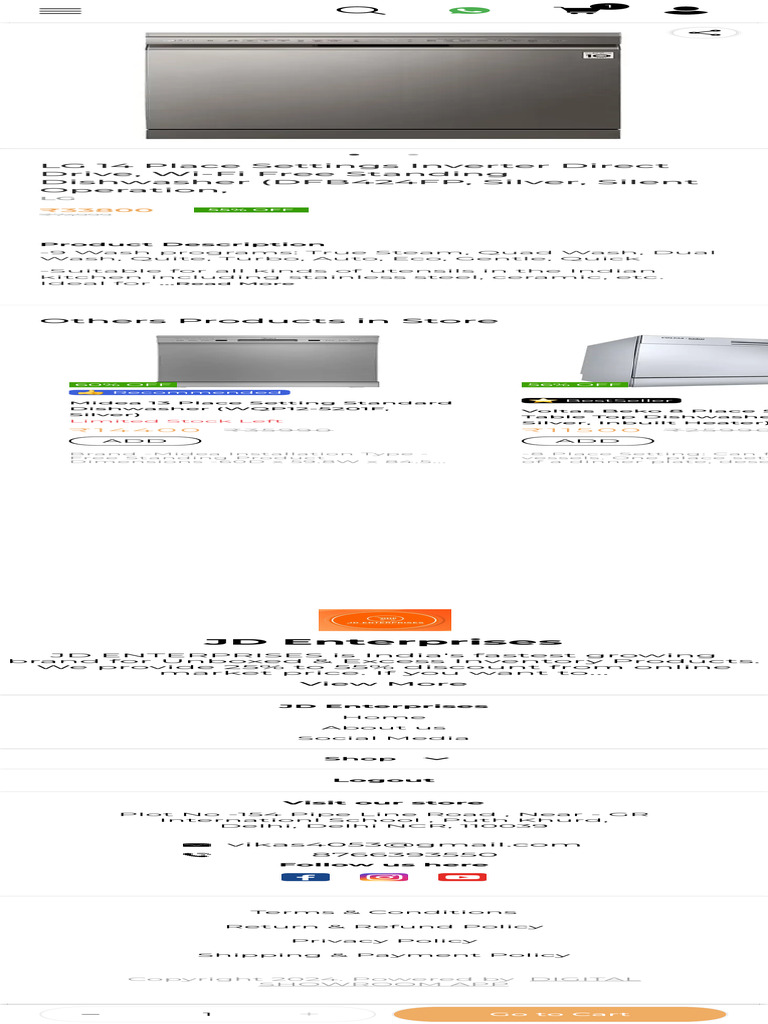 Order LG 14 Place Settings Inverter Direct Drive | PDF | Dishwasher | Home