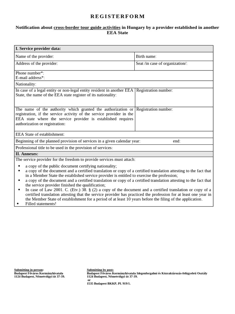 Application Form Cross-Border Tour Guiding Activity 20210111 | PDF ...