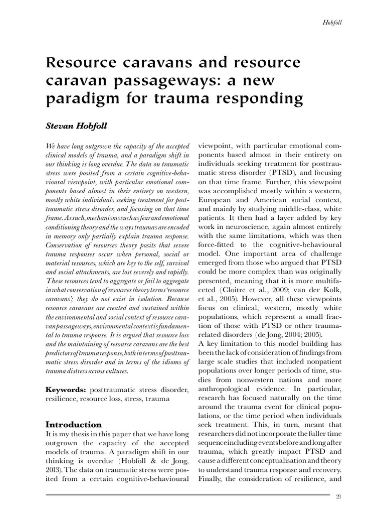Resource Caravans in Trauma Response | PDF | Psychological Trauma ...