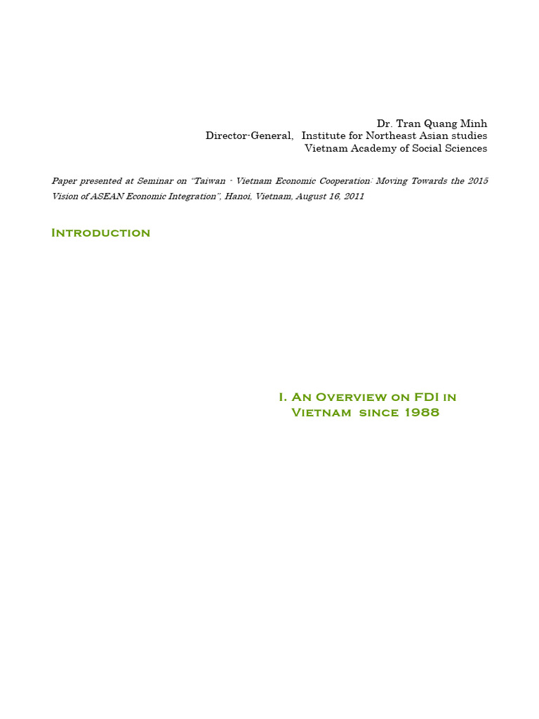 5Two Decades of Taiwan's FDI in Vietnam-1 | PDF | Foreign Direct ...