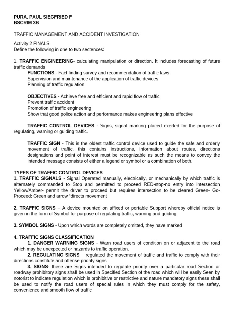 Pura Traffic Management 2 | PDF | Traffic | Road Surface