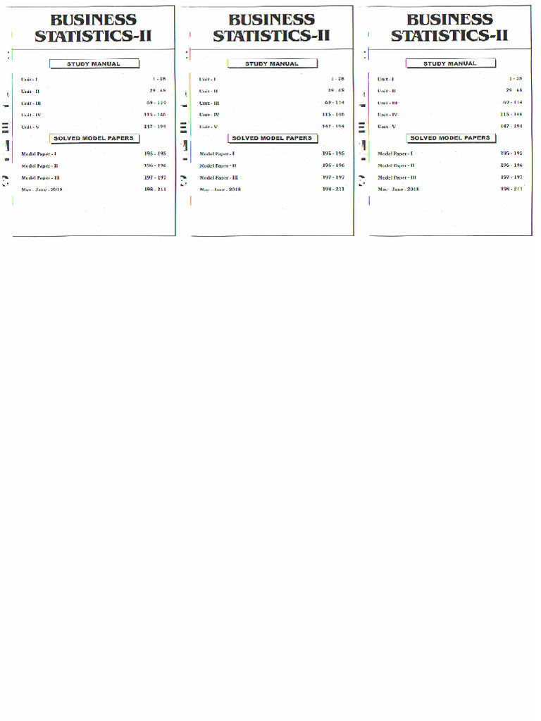 4th Sem Business Statistics II Compress | PDF